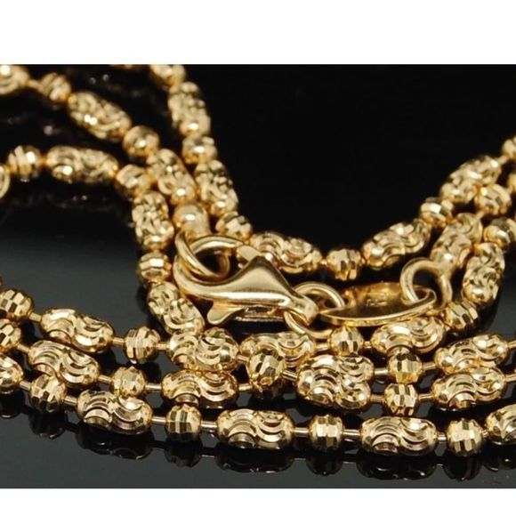 Jewelry | Customsolid Gold Bead Franco Chain 18 Brand New | Poshmark